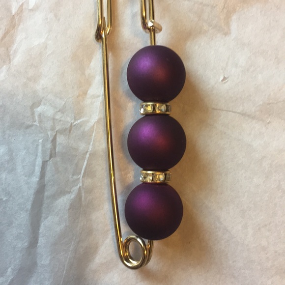 Jewelry | Purple Safety Pin Style Brooch 3 Available | Poshmark